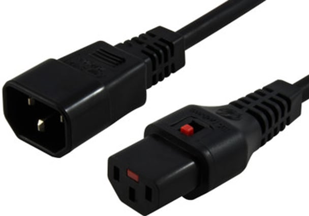 IEC Lock CAB-POW-43-005 50cm IEC LOCK Power Cable IEC-C14(M) to IEC-C13 ...