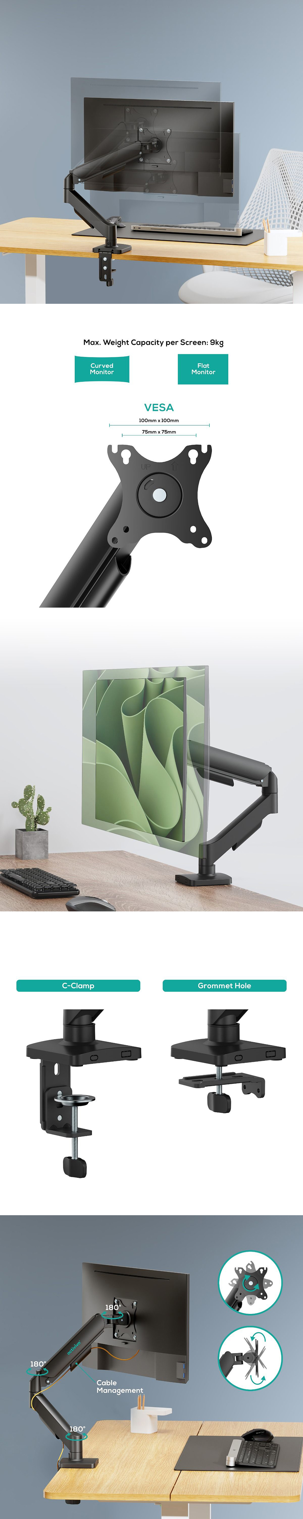 mbeat ACA-MMA-SGC22K Activiva Ergolife Single-Screen Monitor Arm | CPL ...