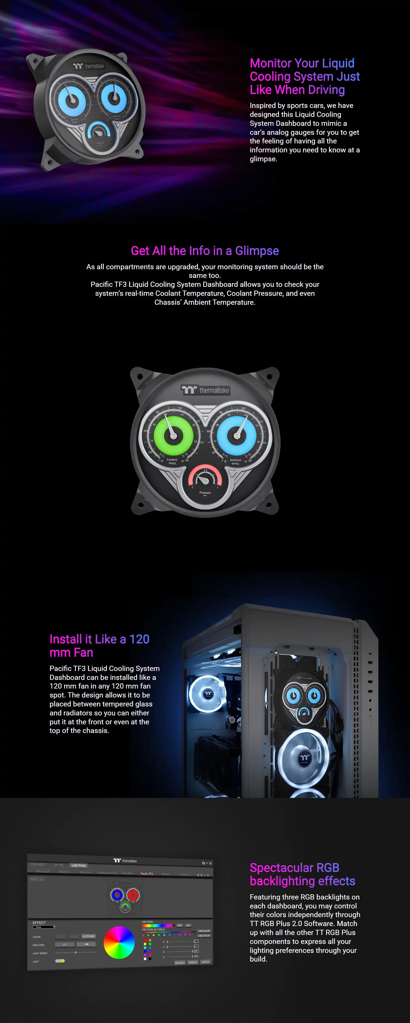 Thermaltake CL-W334-PL00BL-A Pacific TF3 Liquid Cooling System ...