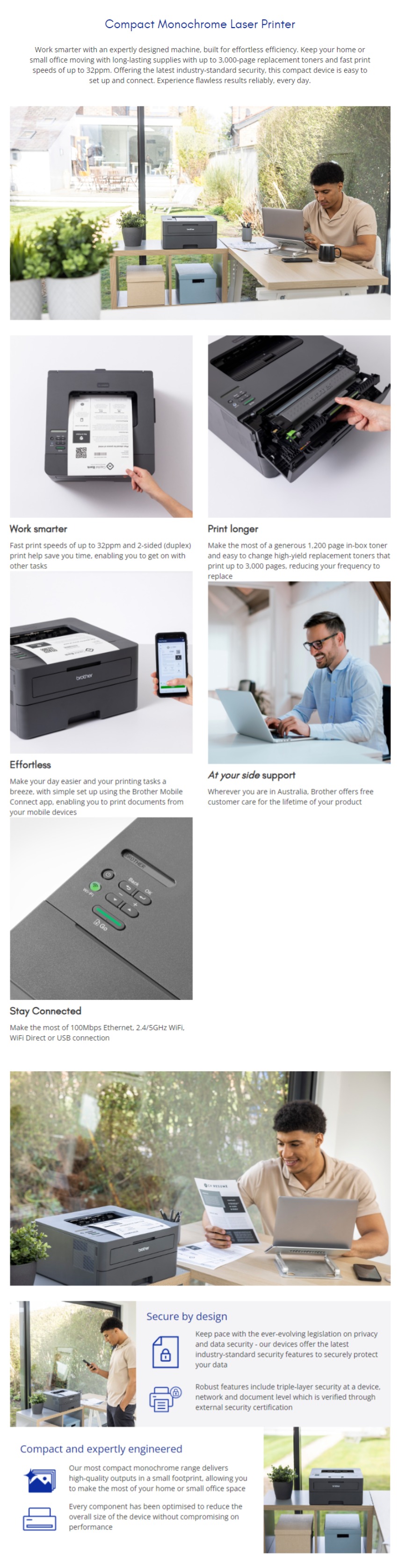 Brother HL-L2445DW Compact Mono Laser Printer | CPL Online - CPL Online