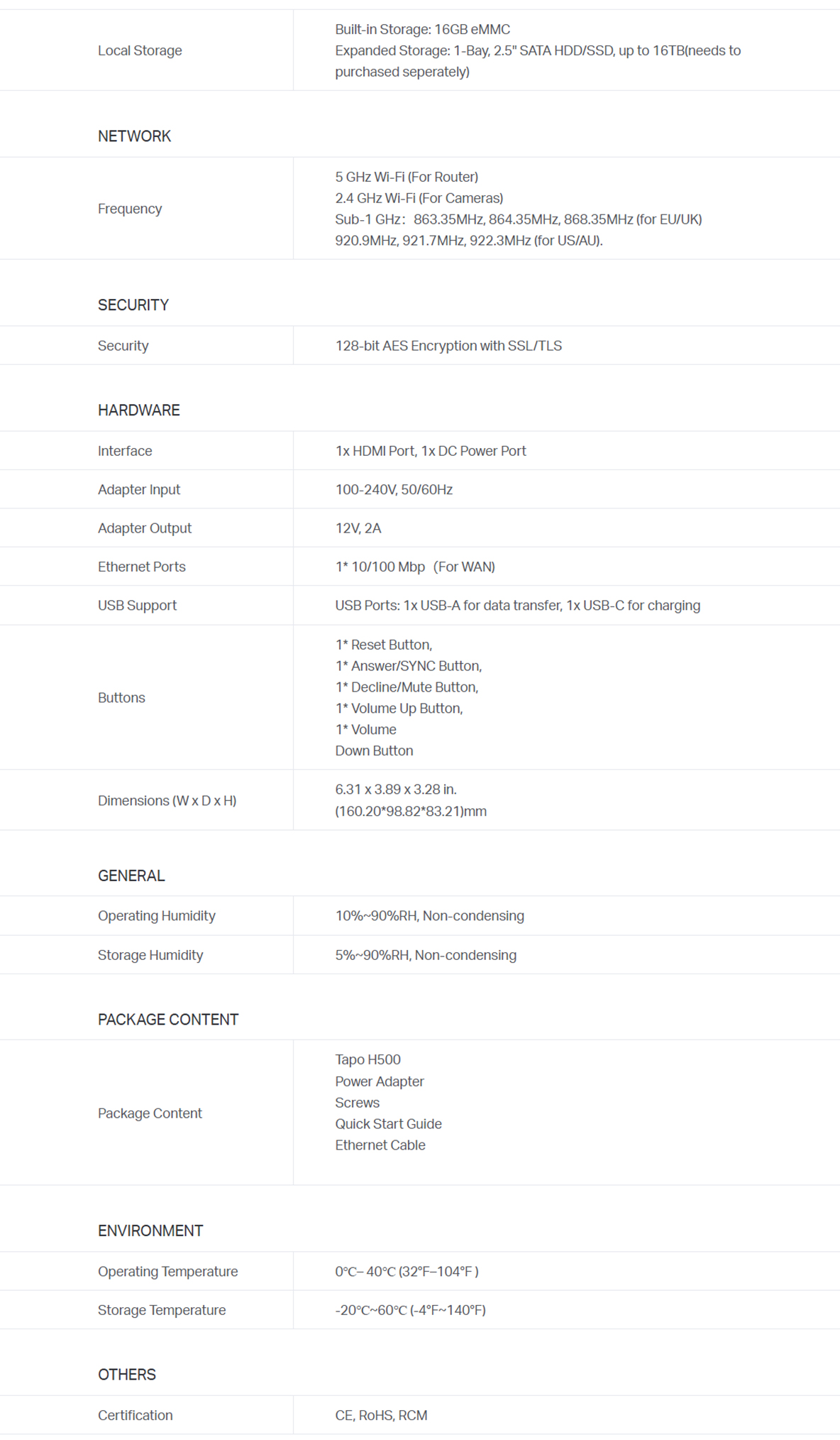 TP-Link Tapo H500 Smart HomeBase - CPL Online
