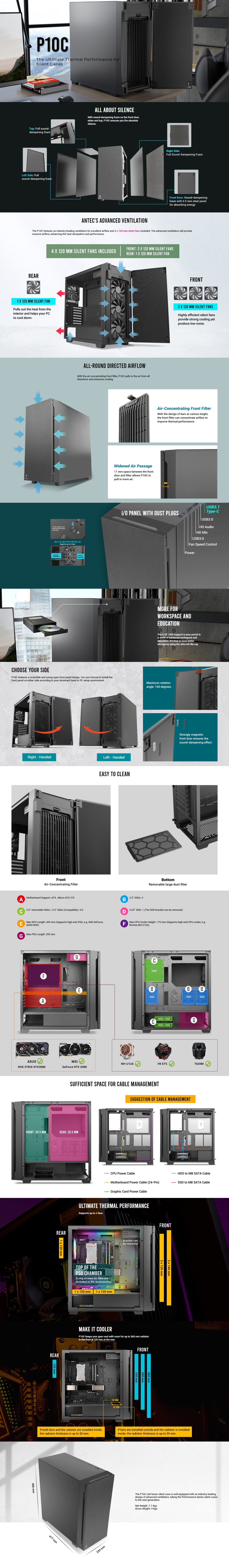 Antec P10C Silent ATX Mid-Tower Case | CPL Online - CPL Online